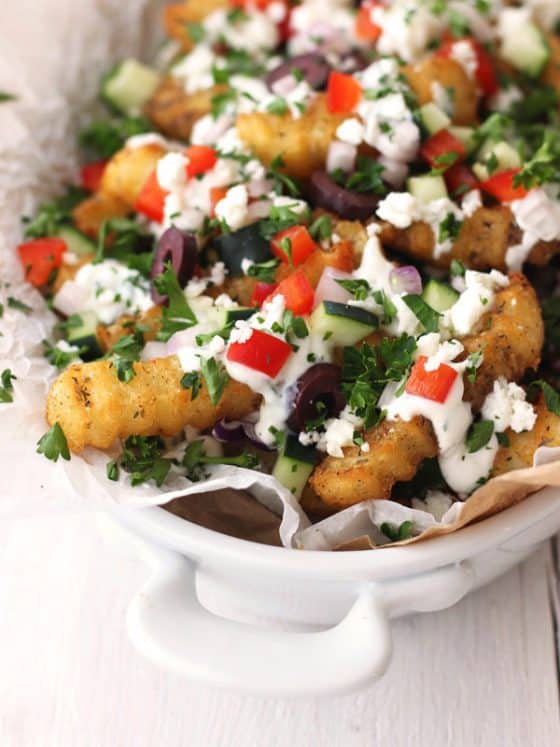Greek-Style Loaded Fries For Two