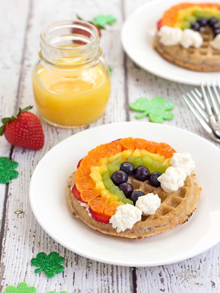 Rainbow Fruit Waffles