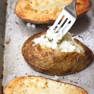 Quick Baked Potatoes (Without Using A Microwave)