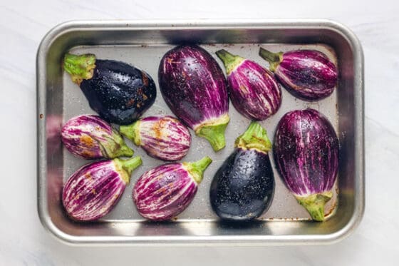 Baked Mini Eggplants