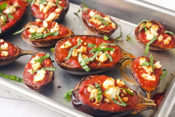 Baked Mini Eggplants